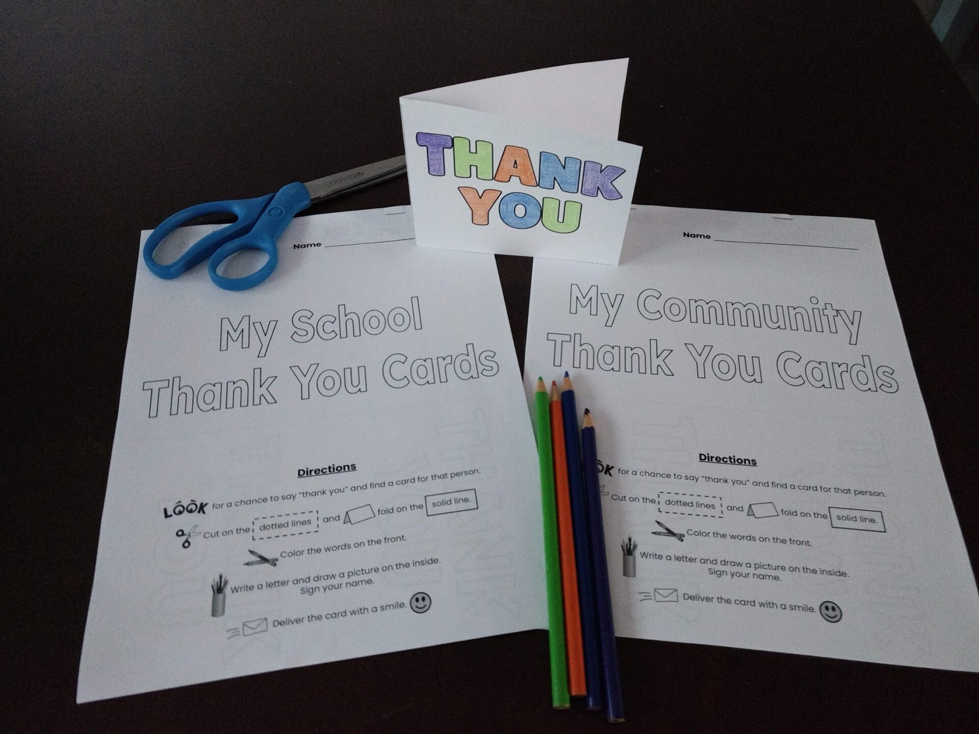 34 Thank You Cards for Children to Give to School and Community Helpers ...